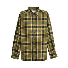 Lambretta - Hemd f&uuml;r Herren, angeraut, Lang&auml;rmlig (Khakigr&uuml;n/Schwarz/Gold)