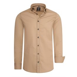 Rusty Neal Langarm Slim Fit Hemd mit Kontrast-Naht
