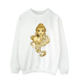 Disney - "Beauty And The Beast Never Judge" Sweatshirt f&uuml;r Herren (Wei&szlig;)