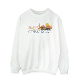Disney - "Cars Explore The Open Road" Sweatshirt f&uuml;r Herren (Wei&szlig;)