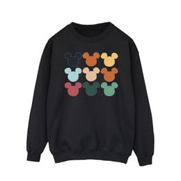 Disney - "Mickey Mouse Heads Square" Sweatshirt f&uuml;r Herren (Schwarz)
