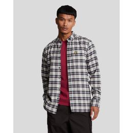 Lyle & Scott Lyle & Scott Kariertes Flanell-Langarmhemd in Marineblau