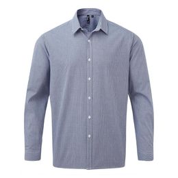 Premier - "Gingham" Hemd f&uuml;r Herren Lang&auml;rmlig ()