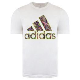 Adidas Abzeichen von Sportmenens White T-Shirt