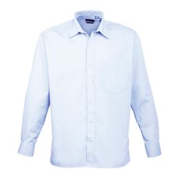 Premier - Hemd f&uuml;r Herren Lang&auml;rmlig (Hellblau)