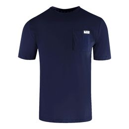Aquascutum Active T-shirt Mit Kleiner Tasche, Marineblau
