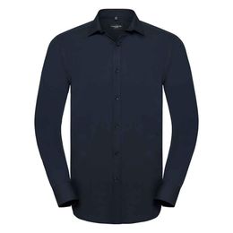 Russel Athletic Russell Collection - "Ultimate" Formelles Hemd f&uuml;r Herren Lang&auml;rmlig (Leuchtend Navy-Blau)