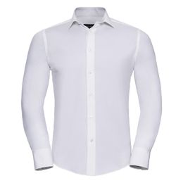 Russel Athletic Russell Collection - Hemd Pflegeleicht f&uuml;r Herren Lang&auml;rmlig (Wei&szlig;)