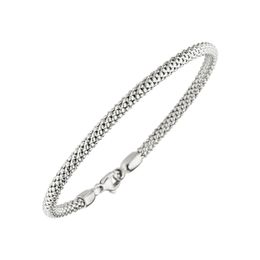 Goldarmband Jobo, wei&szlig; (wei&szlig;gold 750), Armb&auml;nder, Damen, 20cm, Wei&szlig;gold 750, Goldarmband, Popcorn 750 Wei&szlig;gold 20 cm
