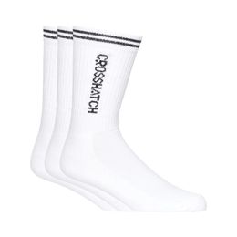 CrossHatch - "Peppy" Sportsocken f&uuml;r Herren(3er-Pack) (Wei&szlig;)