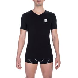 Bikkembergs Schwarzes Baumwoll-T-Shirt