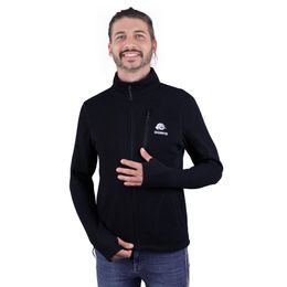 GUGGEN Mountain Herren Fusion Fleecejacke Wanderjacke Schwarz