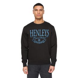 Henleys - "Henbank" Sweatshirt Rundhalsausschnitt f&uuml;r Herren (Schwarz)
