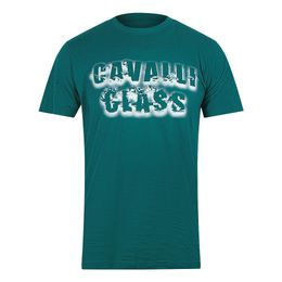 Cavalli Class - T-shirt In Rauchgr&uuml;n Mit Auff&auml;lligem Logo