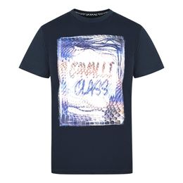 Cavalli Class Box Logo Navy Blau T-Shirt