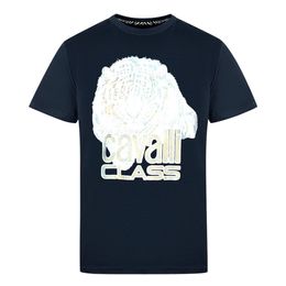 Cavalli Class Gro&szlig;es Tiger-Logo Navy T-Shirt