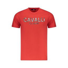 Cavalli Class Rosso Baumwoll Herren T-Shirt