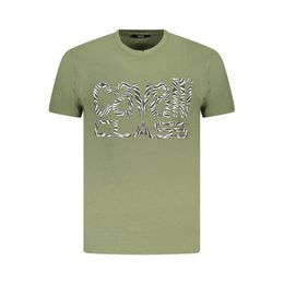 Cavalli Class Verde Baumwoll Herren T-Shirt