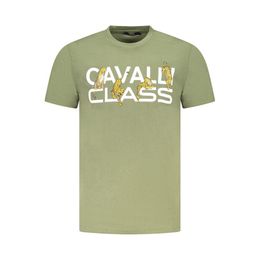 Cavalli Class Verde Baumwoll Herren T-Shirt