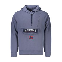 Norwegen 1963 Blauer Baumwoll-Herren Kapuzenpullover