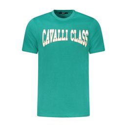 Cavalli Class Verde Baumwolle Herren T-Shirt