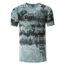 Rusty Neal Color Tie Dye Batik T-Shirt mit Front-Print