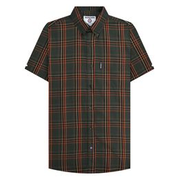 Lambretta - "SS25" Hemd f&uuml;r Herren (Khakigr&uuml;n/Orange)