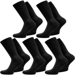 Normani 10 Paar Herrensocken Schwarz