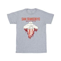 Disney - "Big Hero 6 San Fransokyo" T-Shirt f&uuml;r Herren (Grau)