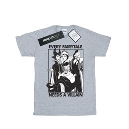Disney - "Every Fairy Tale Needs A Villain" T-Shirt f&uuml;r Herren (Grau)