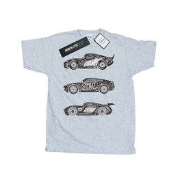 Disney - "Cars Text Racers" T-Shirt f&uuml;r Herren (Grau)