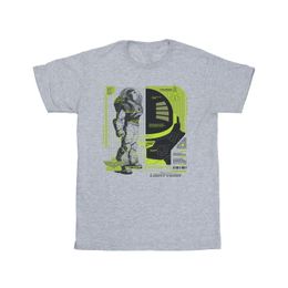 Disney - "Lightyear Buzz Tech Panel" T-Shirt f&uuml;r Herren (Grau)