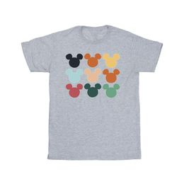 Disney - "Mickey Mouse Heads Square" T-Shirt f&uuml;r Herren (Grau)