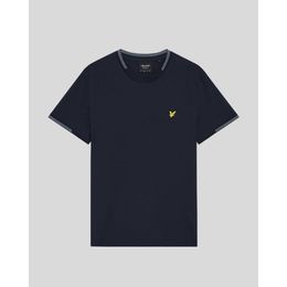 Lyle & Scott Fein gewobenes T-Shirt mit Baumwollspitzen