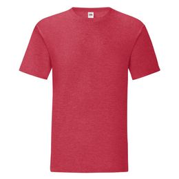 Fruit of the Loom Herren Iconic T-Shirt (5er Pack) (Heather Red)