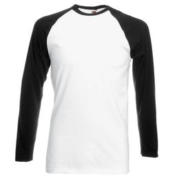 Fruit of the Loom Herren Langarm Baseball T-Shirt
