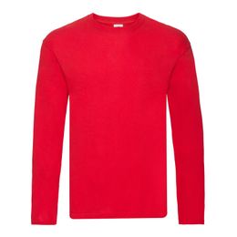 Fruit of the Loom Herren R Langarm T-Shirt (Rot)