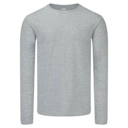 Fruit of the Loom Herren Iconic 150 Langarm T-Shirt (Grau Heather)