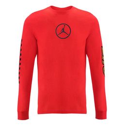 Nike Air Jordan Crew Neck Langarm Red Mens Top CV3000 673