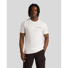 Lyle & Scott Herren-T-Shirt mit Lyle & Scott-Stickerei in Wei&szlig;