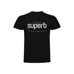 Super B ICON TEE Herren Kurzarm-T-Shirt mit Rundhalsausschnitt