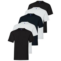 Kruze | Mens Crew Neck T-Shirts (5er Pack) - BLK/BLK/WHT/WHT/NVY