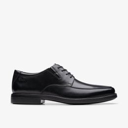 Clarks Cosgrove Sch&uuml;rze Schwarze Lederschuhe