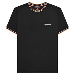 Lambretta - "AW24" T-Shirt f&uuml;r Herren (Schwarz/Wei&szlig;/Orange)