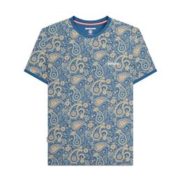 Lambretta - "SS25" T-Shirt f&uuml;r Herren (Dunkelblau/Cremefarbe)