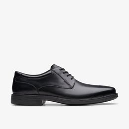 Clarks Wendell Lace II Schwarze Lederschuhe