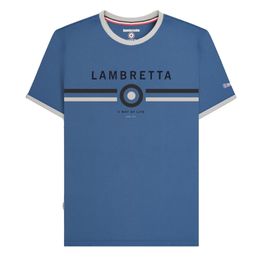 Lambretta - T-Shirt Ringer-Stil f&uuml;r Herren (Mondschein-Ozean)