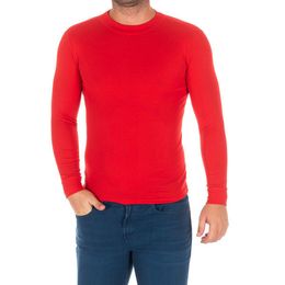 Lang&auml;rmeliges T-Shirt mit halbhohem Kragen 1625-H Herren