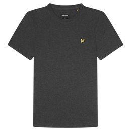 Lyle & Scott Lyle & Scott T-Shirt mit Logo auf der Brust, Anthrazit meliert