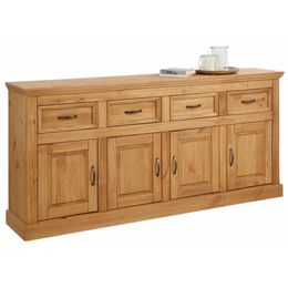 Sideboard OTTO HOME "Selma", beige (natur gebeizt, gewachst), B:192cm H:87cm T:38cm, Sideboards, Sideboard, Kommode mit 4 T&uuml;ren und 4 Schubk&auml;sten